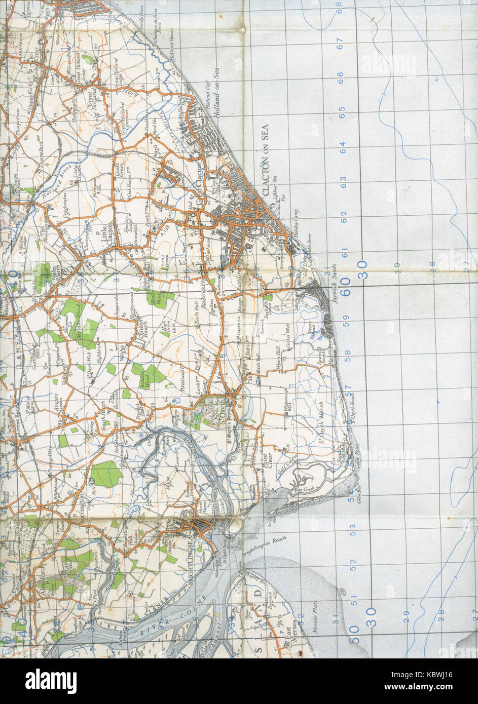 Map of clacton hi-res stock photography and images - Alamy
