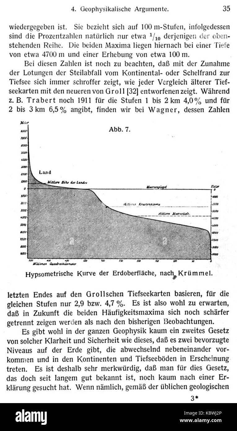 A reference to *De Wegener Kontinente*, likely a scientific or ...