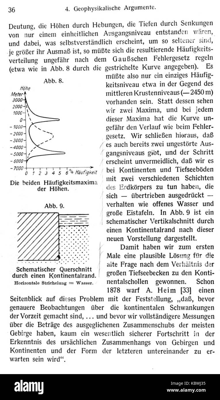 'De Wegener Kontinente 036' refers to a map or illustration showcasing ...