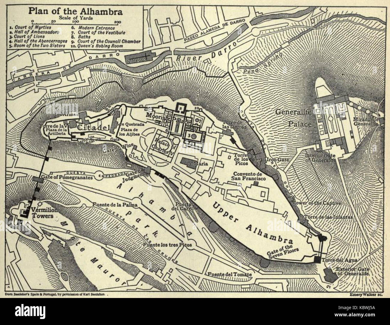 Plan of Alhambra Stock Photo - Alamy