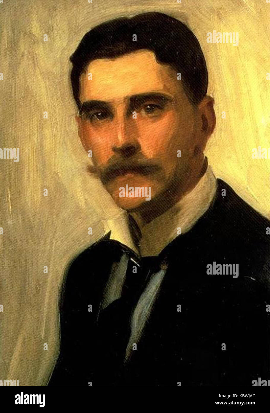 Portrait of Robert Brough by John Singer Sargent (detail Stock Photo ...