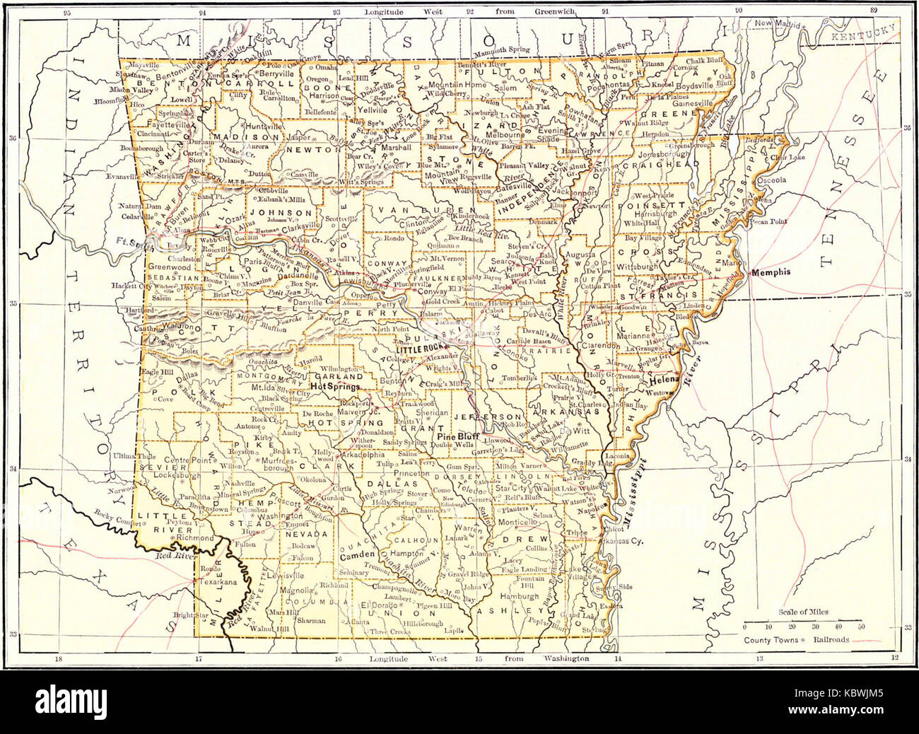 Arkansas map hi-res stock photography and images - Alamy
