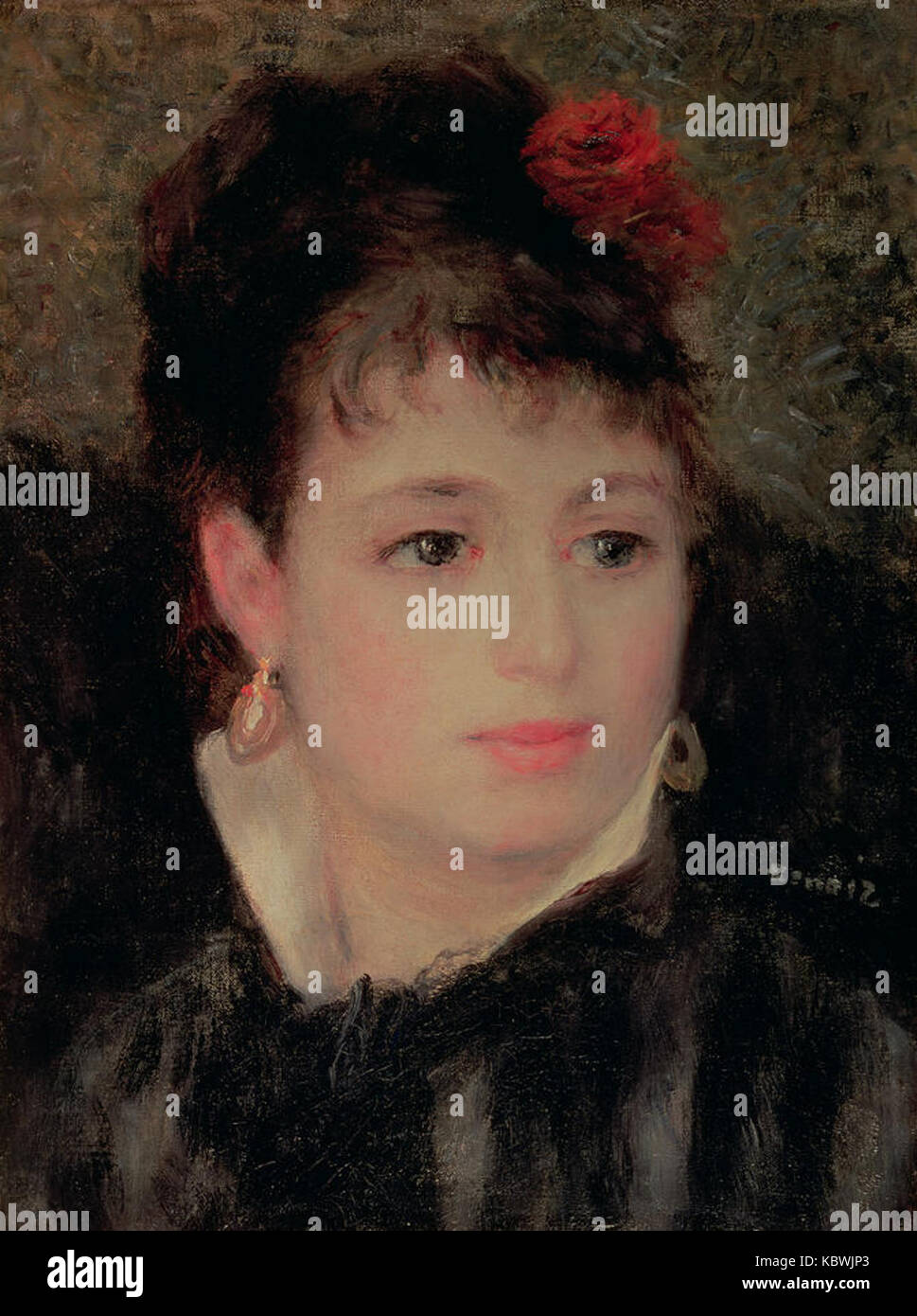 Renoir woman rose hi-res stock photography and images - Alamy