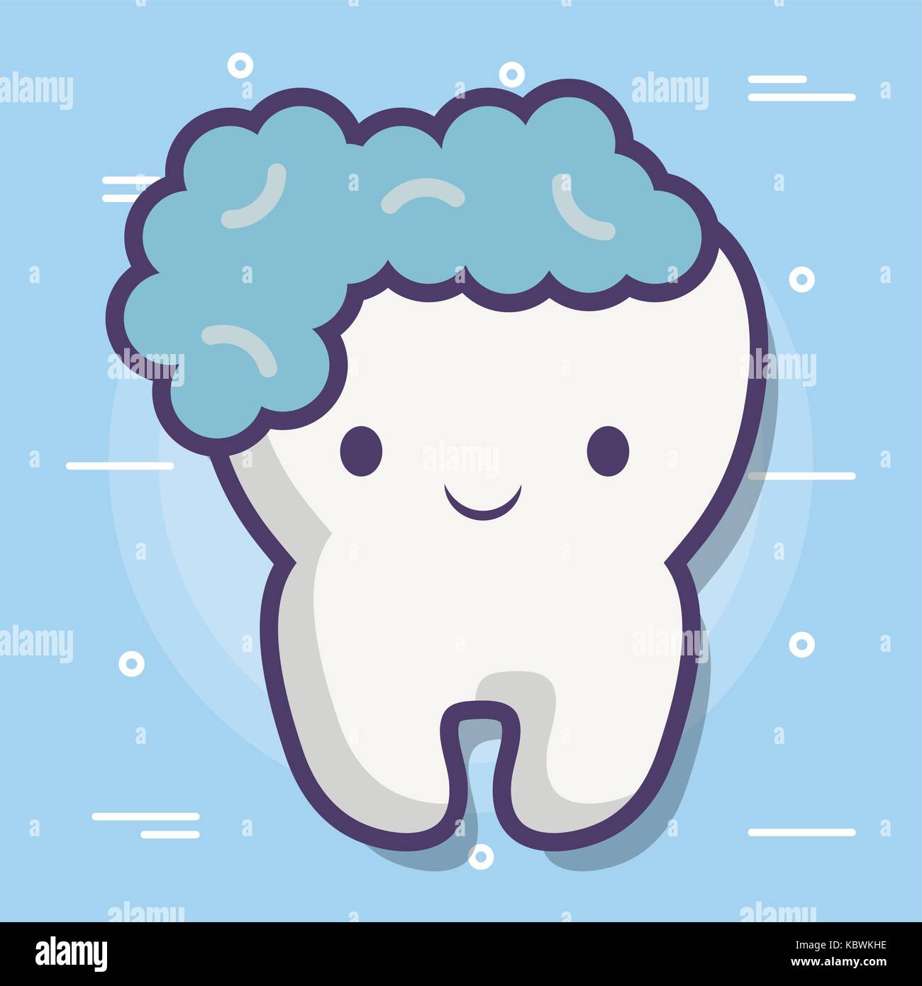 cartoon tooth icon over white background colorful design vector ...
