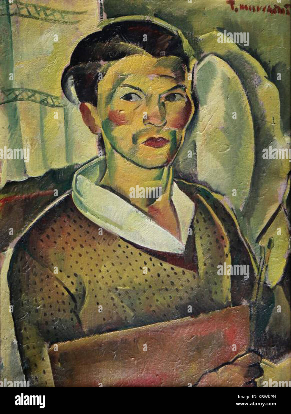 Tasso Marchini Autoportret cu paleta Stock Photo - Alamy