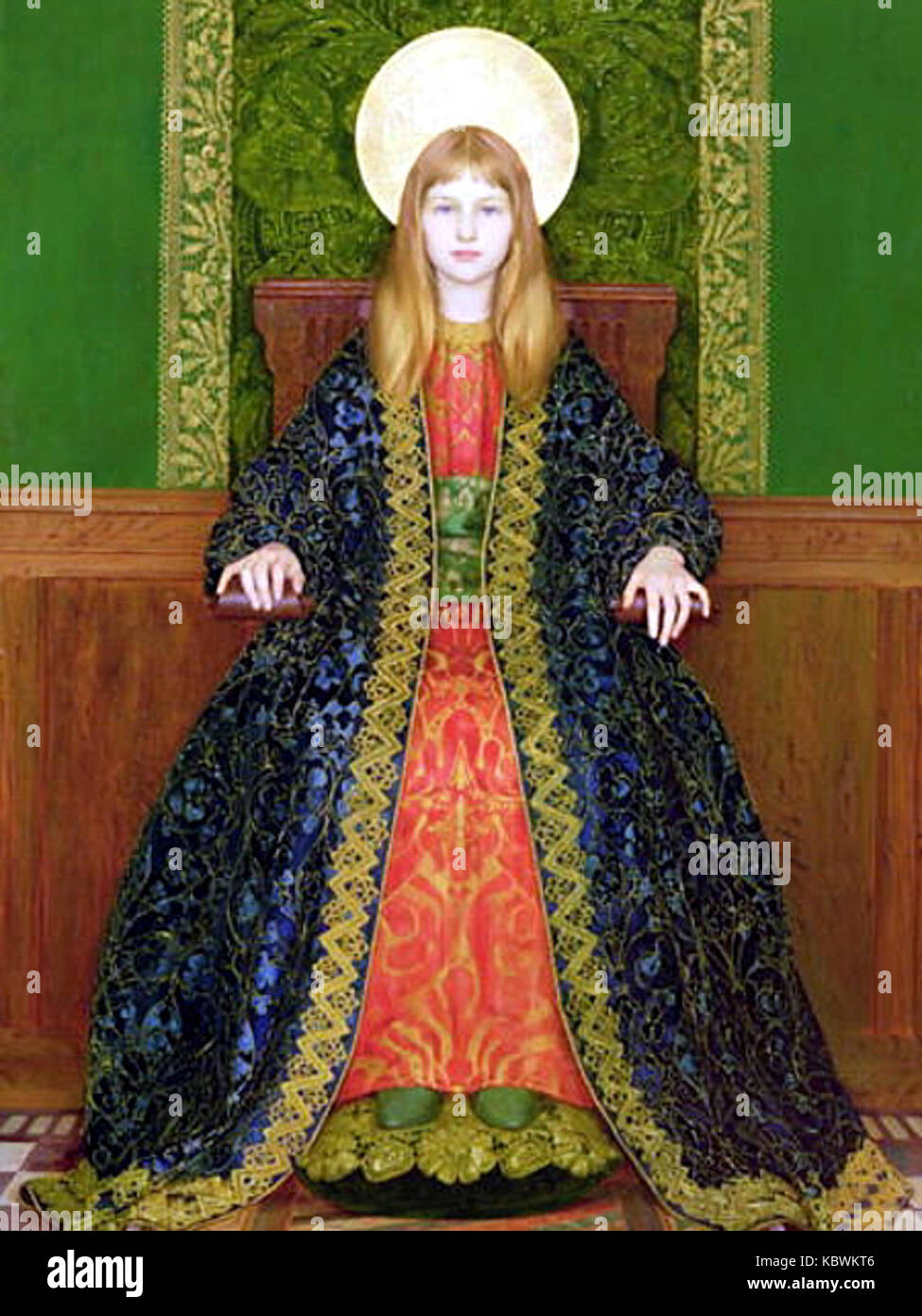 Thomas Cooper Gotch The Child Enthroned 1894 Stock Photo - Alamy