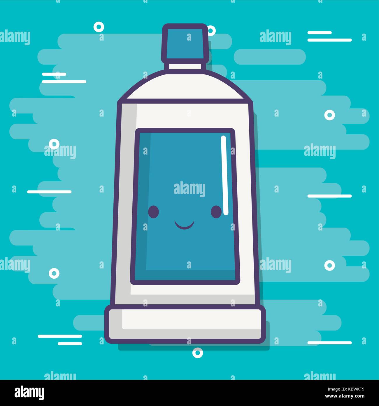 cartoon toothpaste icon over blue background colorful design vector ...