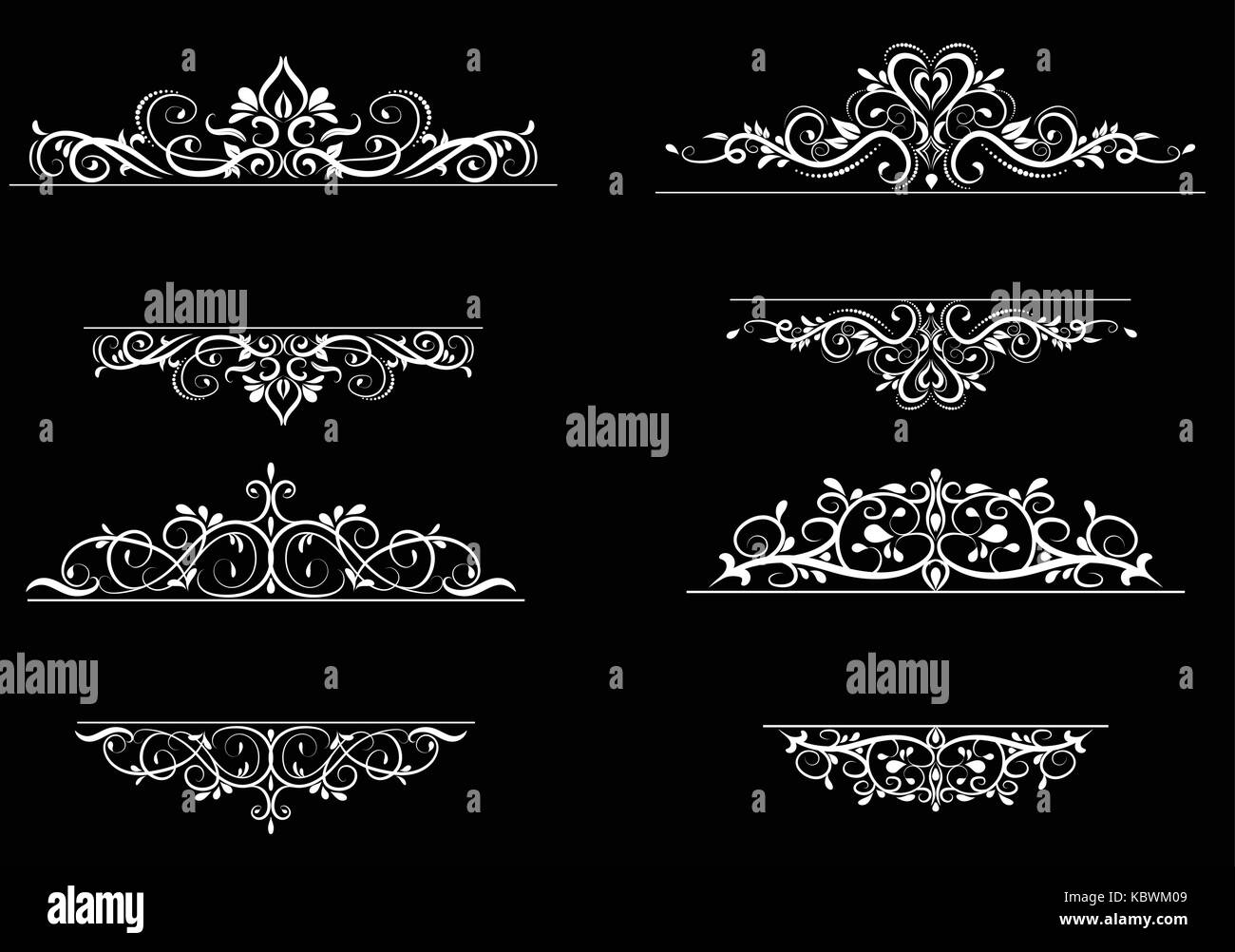 Vintage vector swirl frame set Stock Vector Image & Art - Alamy