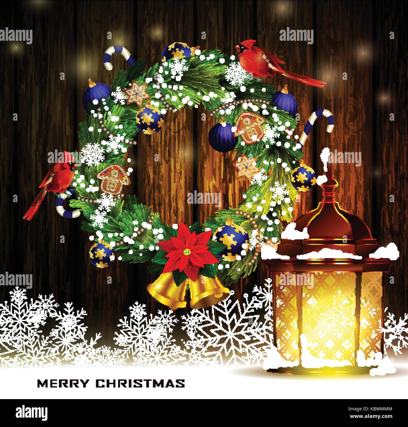 Christmas decoration with street lights Stock Vector Image & Art - Alamy