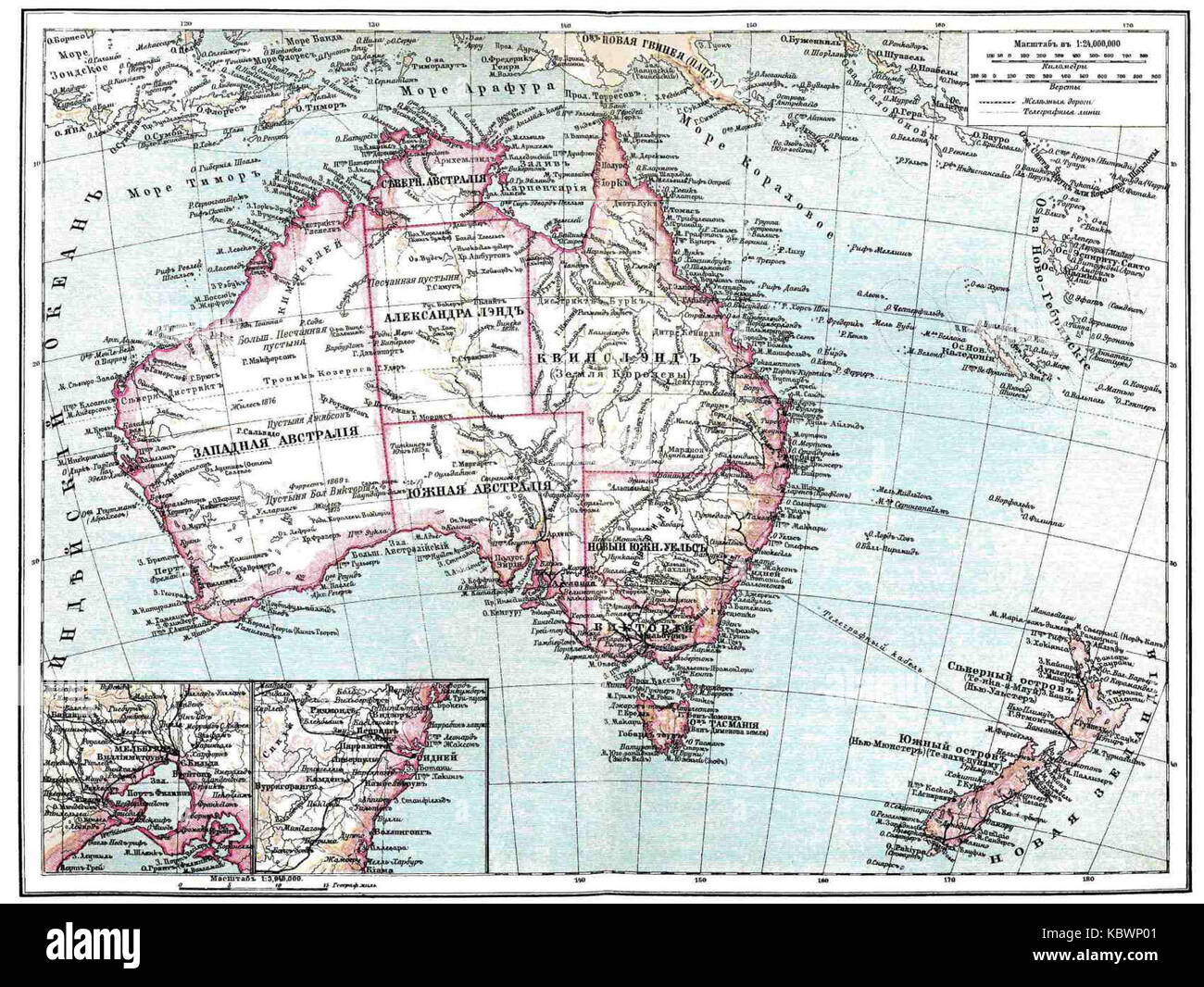 Map of australia historic 1900 hi-res stock photography and images - Alamy