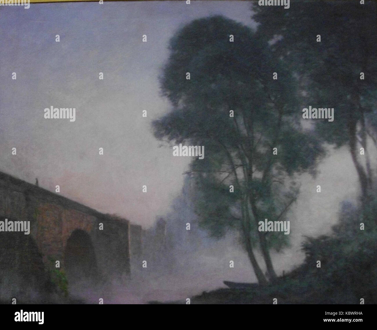 Albert Dagnaux Brume sur vieux pont de Mantes Stock Photo - Alamy