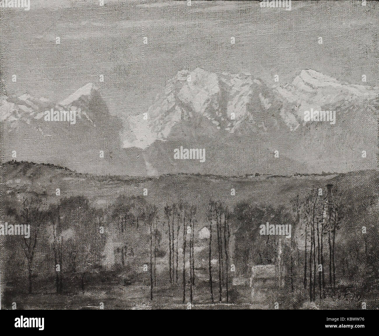 Ivan Franke Krajina z drevjem Stock Photo - Alamy