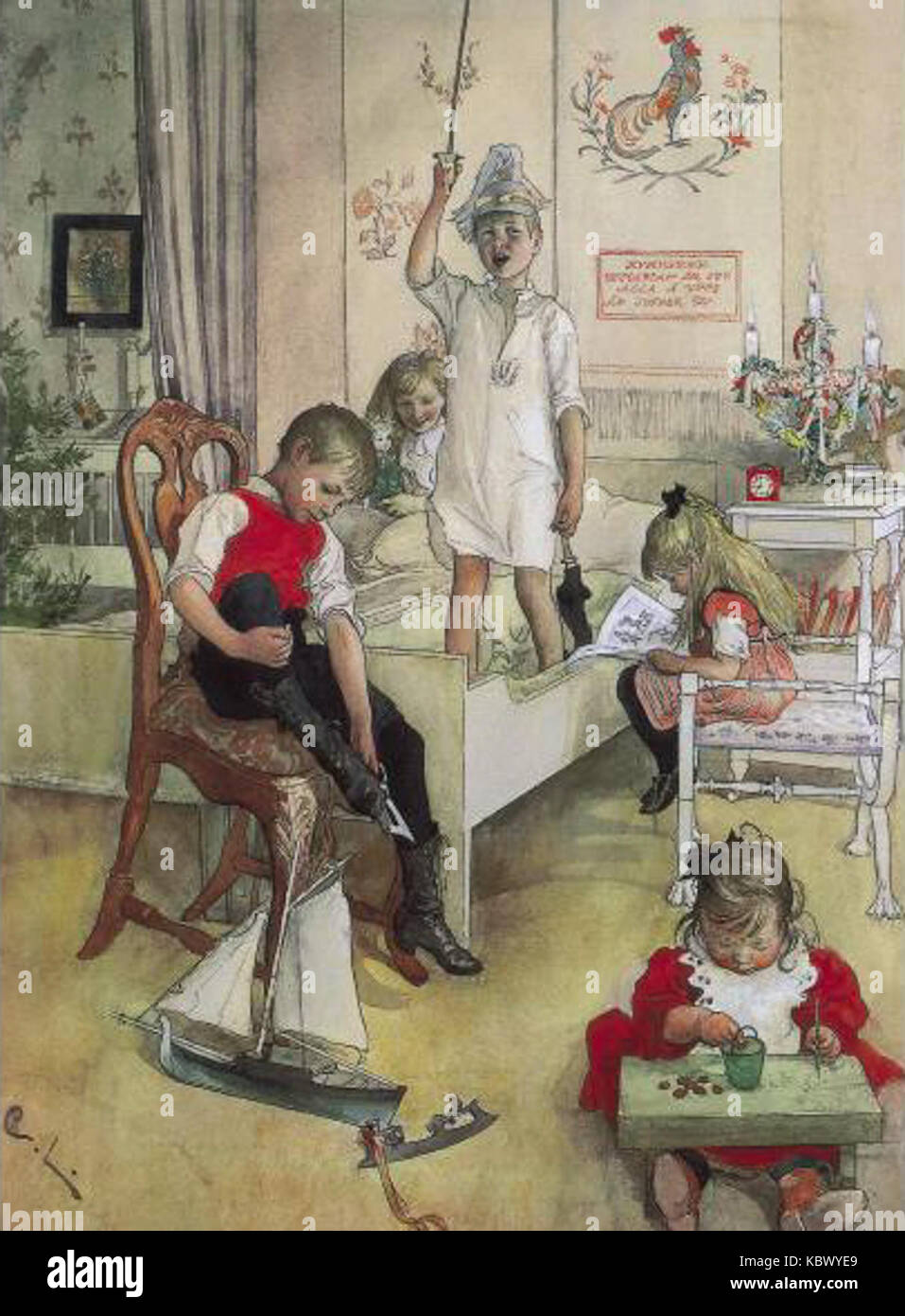 Carl Larsson Christmas Morning 1894 Stock Photo - Alamy