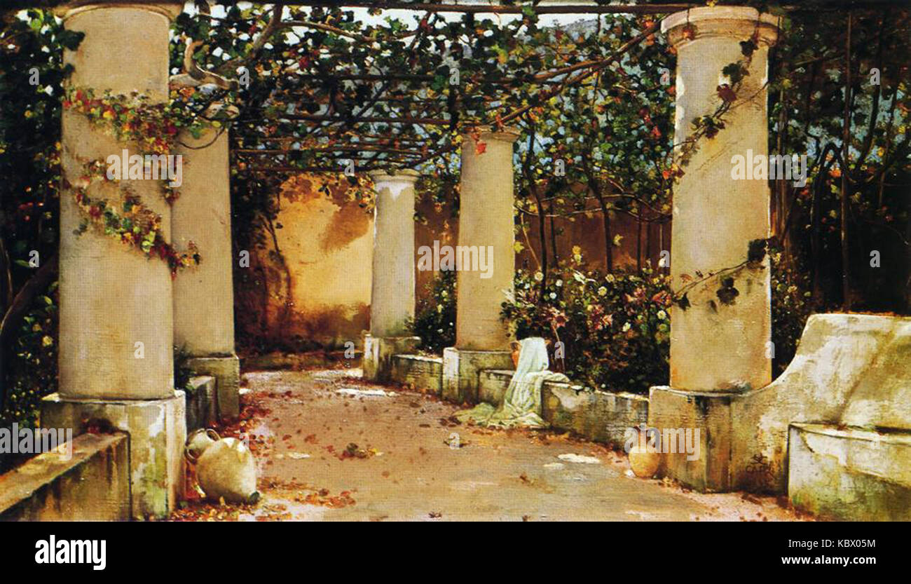 Coleman The Villa Castello, Capri (1895 Stock Photo - Alamy