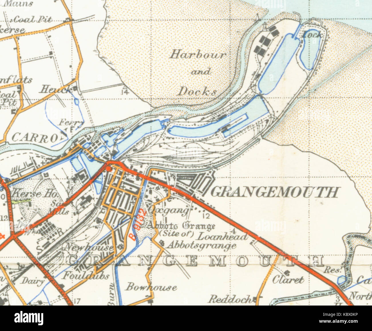 Grangemouth map hi-res stock photography and images - Alamy
