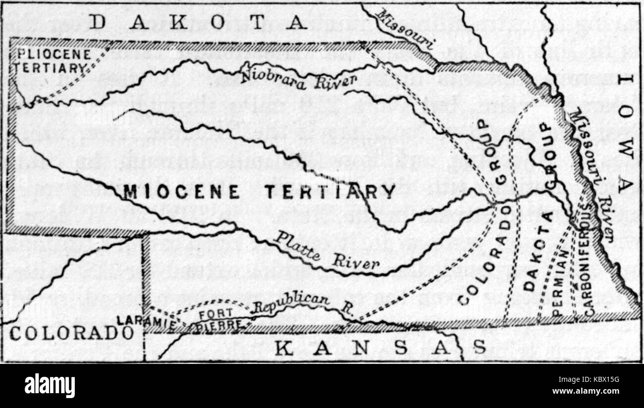 Old map of nebraska hi-res stock photography and images - Alamy