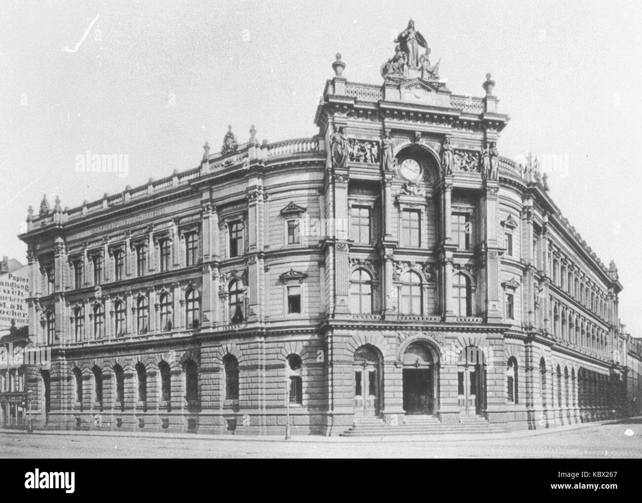 Oberpostdirektion Dresden um 1890 Stock Photo - Alamy