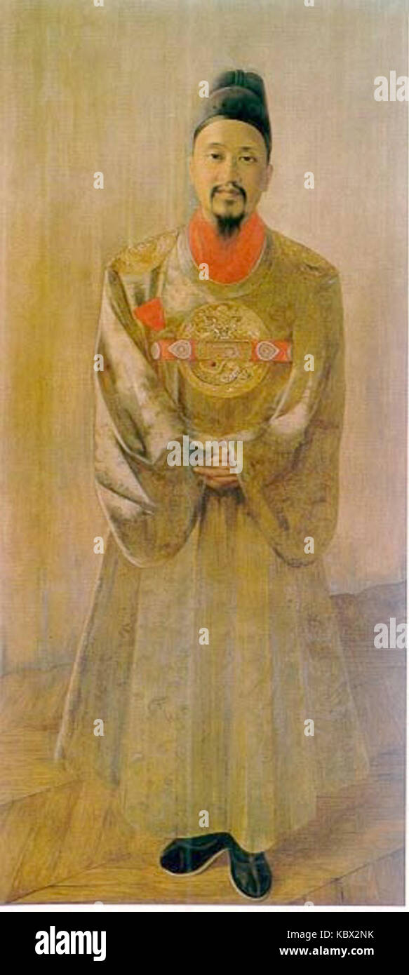 Gojong King of Korea by.Hubert Vos 1898 Stock Photo - Alamy