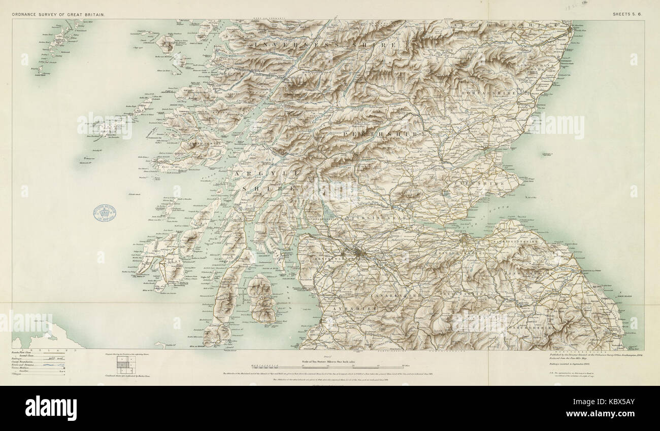 A map sheet from the OS New Series, dated around 1904, showing detailed ...