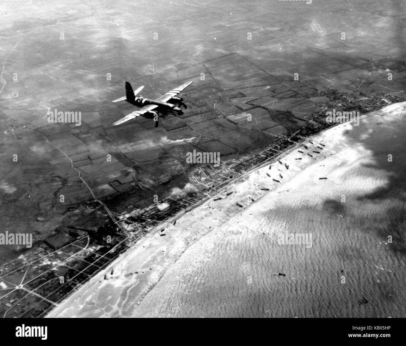 Martin B26 Marauder. American bomber plane in action during World War ...