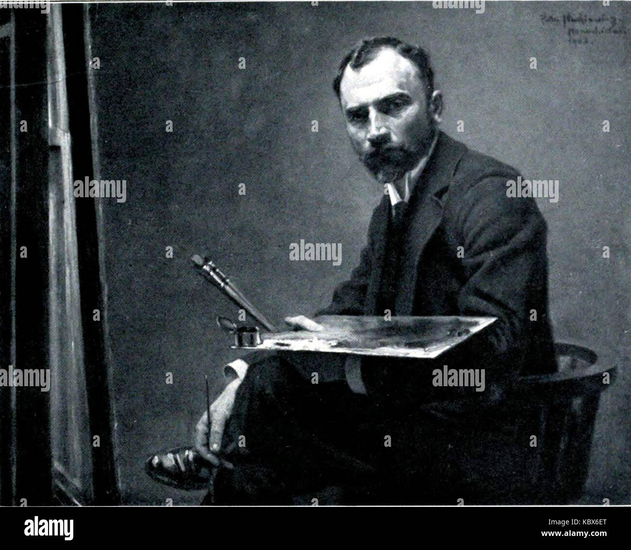 Piotr Stachiewicz autoportrait Stock Photo - Alamy