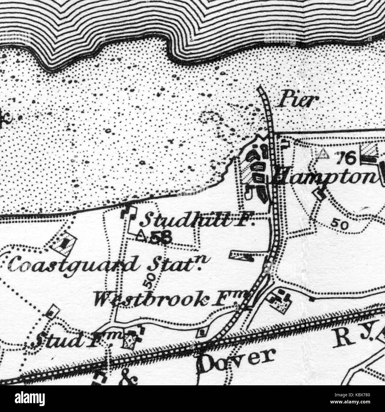 OS map Hampton 1878 114 Stock Photo - Alamy