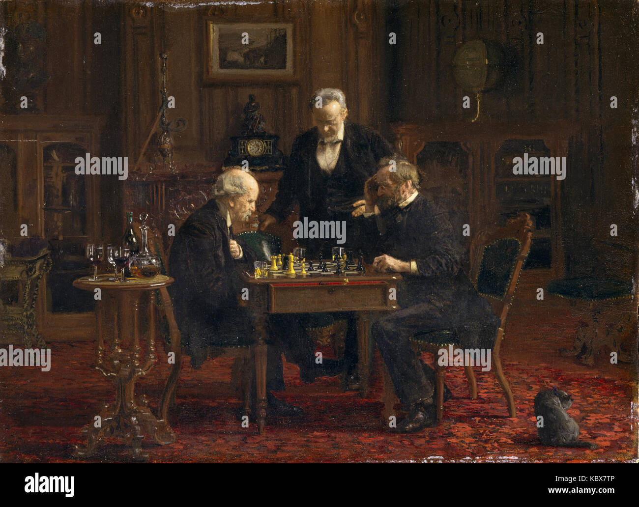 The chess players thomas eakins Stock Photo - Alamy