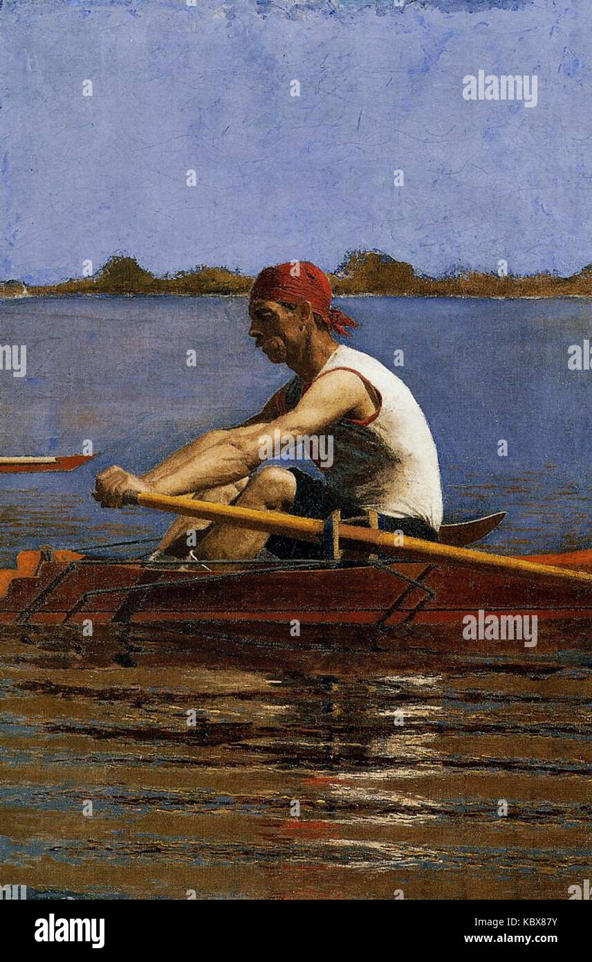 Thomas Eakins John Biglin in a Single Scull 1 Stock Photo - Alamy
