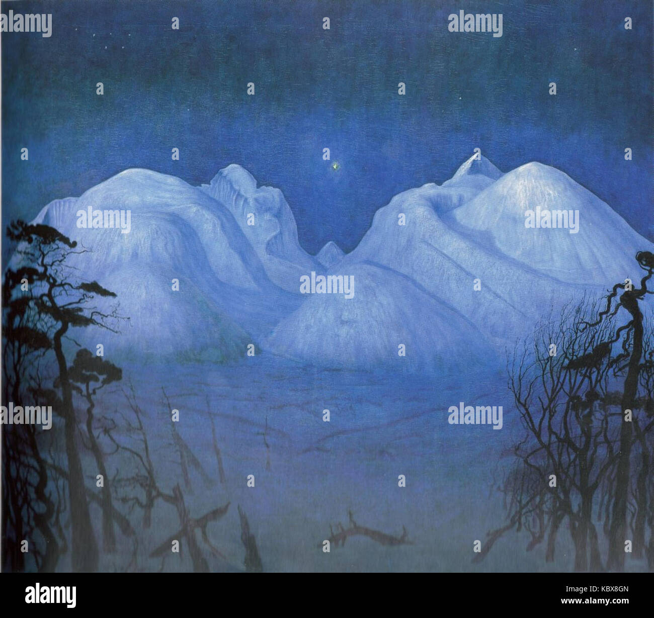 Vinternatt i fjellene 1914 Stock Photo - Alamy