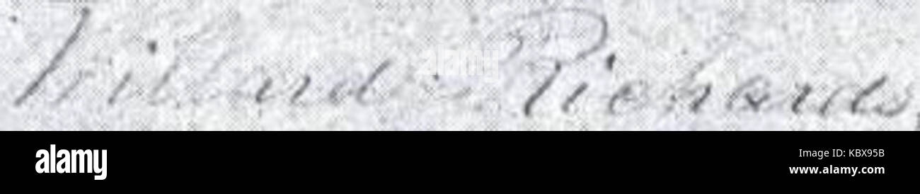 Willard Richards signature Stock Photo - Alamy