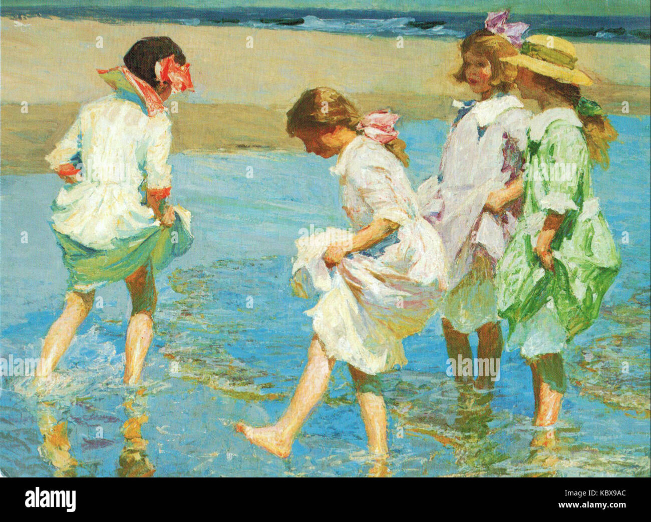 1910 painting by Edward Henry Potthast Stock Photo - Alamy