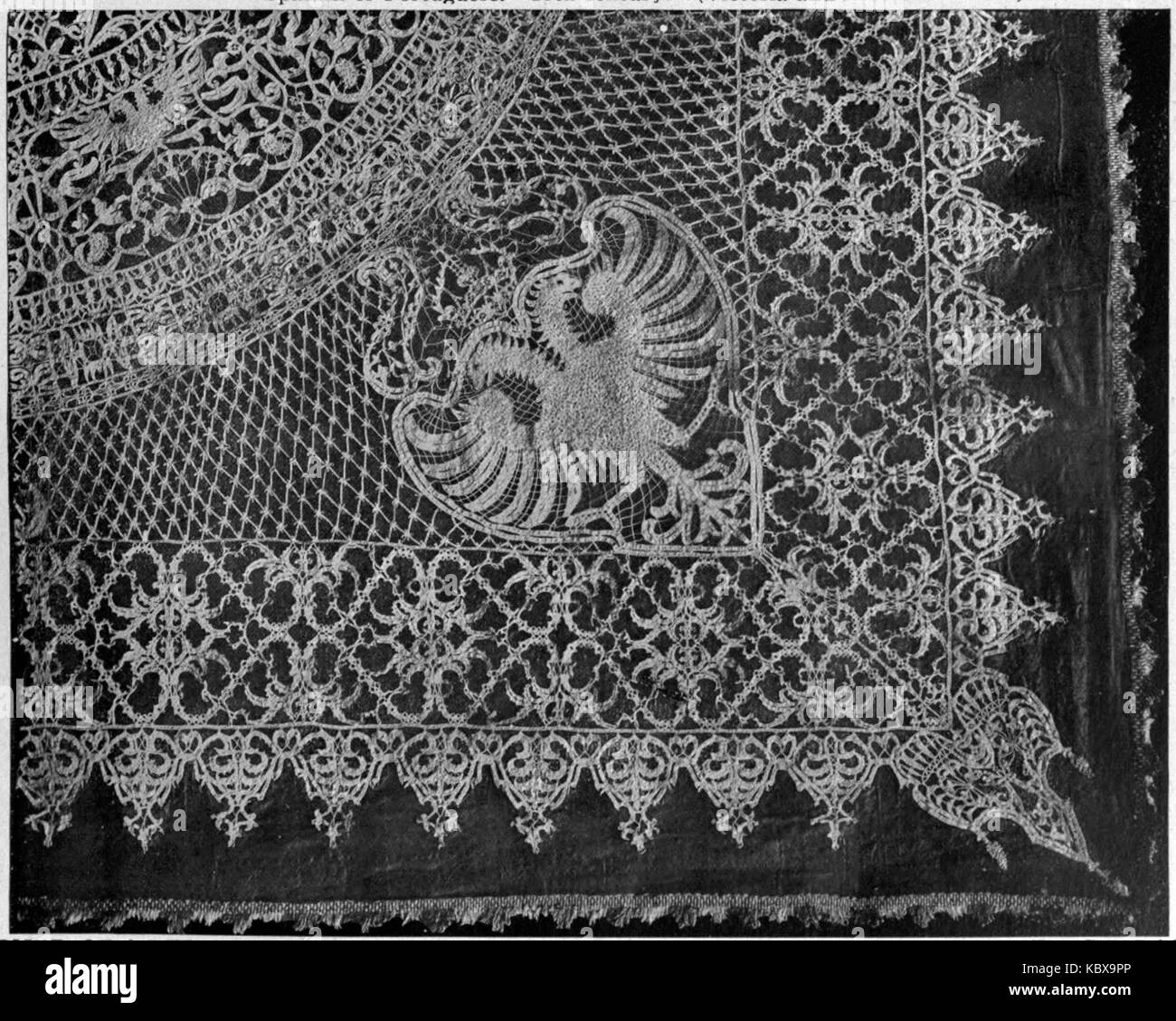 A 1911 illustration featuring Britannica Lace, a notable lace design ...