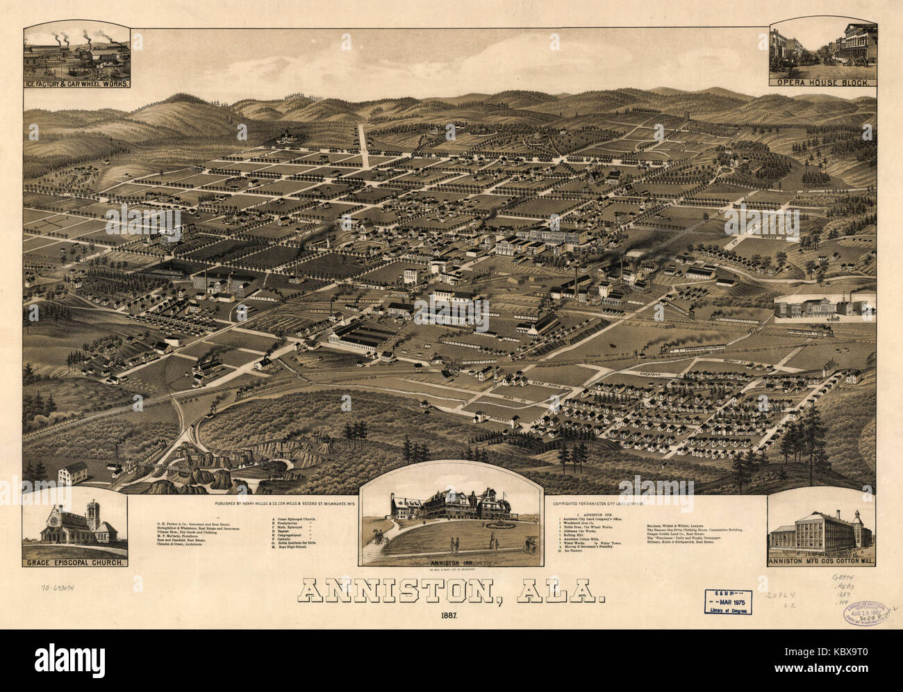 Map of anniston hi-res stock photography and images - Alamy