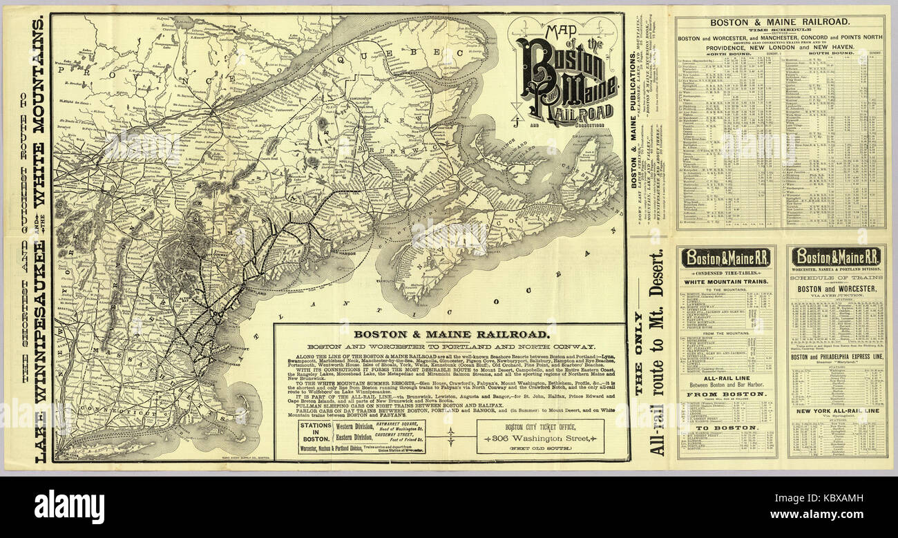 1888 B&M map Stock Photo - Alamy