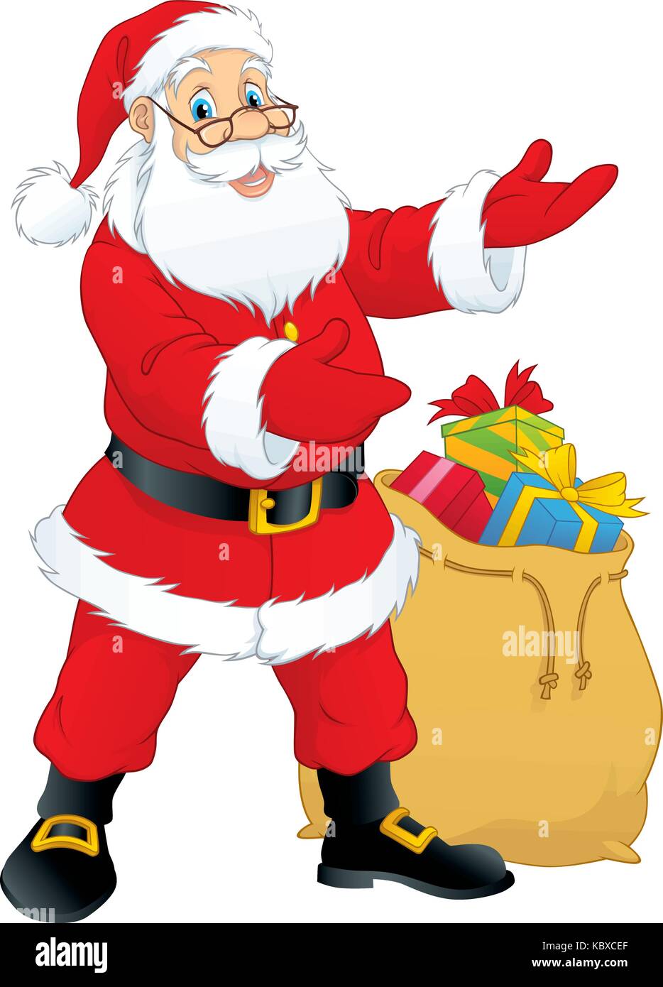 Santa and his sack Stock Vector Images - Alamy