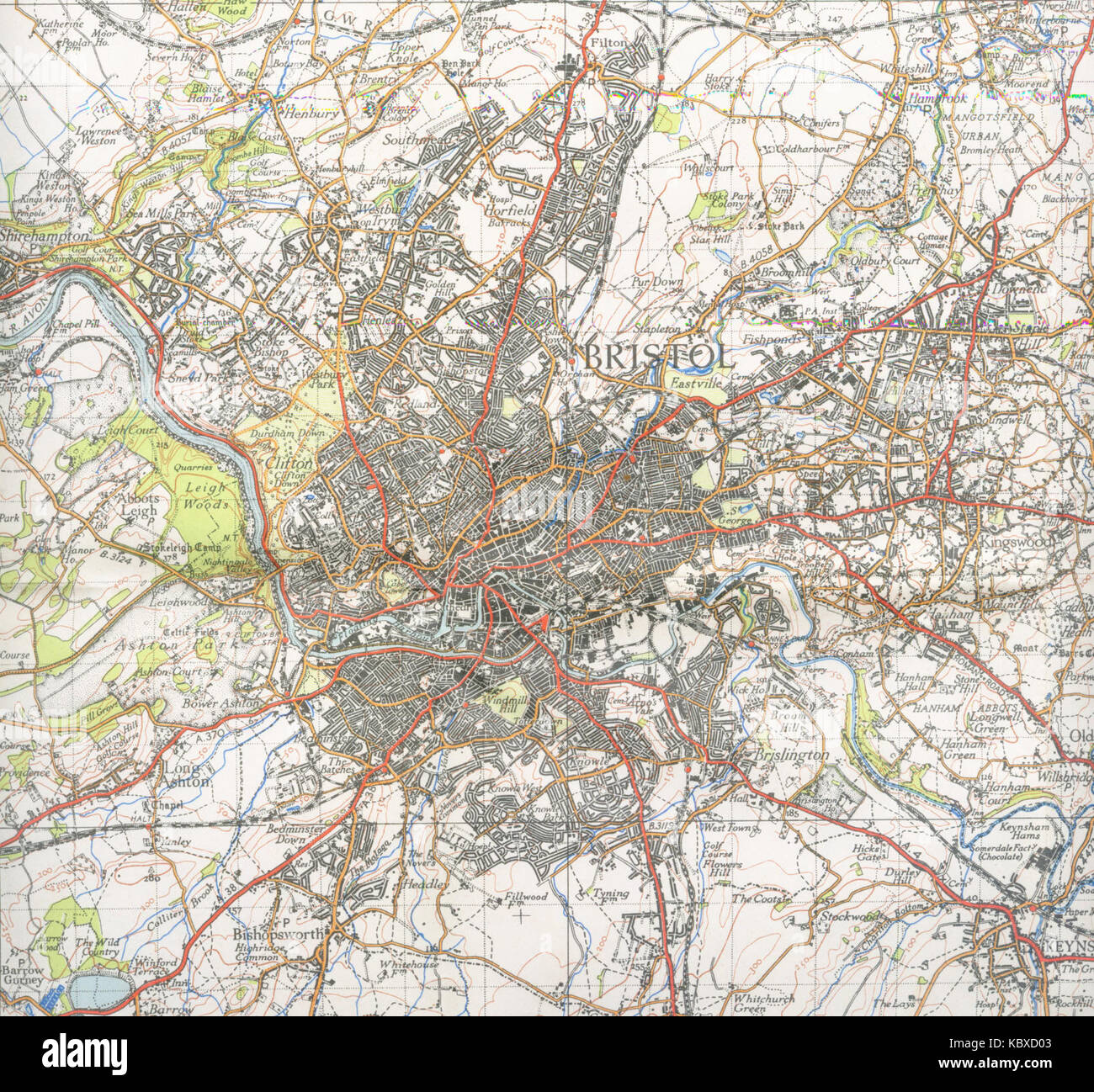 Bristol map 1946 Stock Photo - Alamy