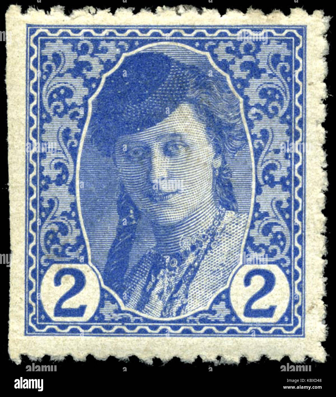 Stamp Yugoslavia 1919 Bosnia 2h perforated Mi23 Stock Photo - Alamy