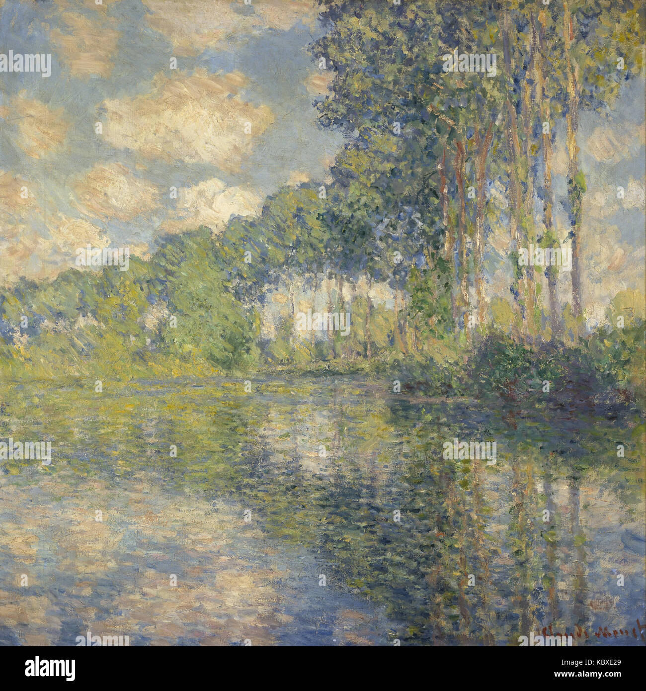 Poplars on the epte claude monet hi-res stock photography and images ...