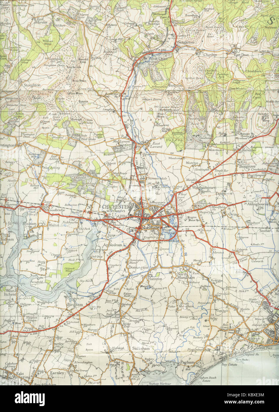 Chichester map hi-res stock photography and images - Alamy