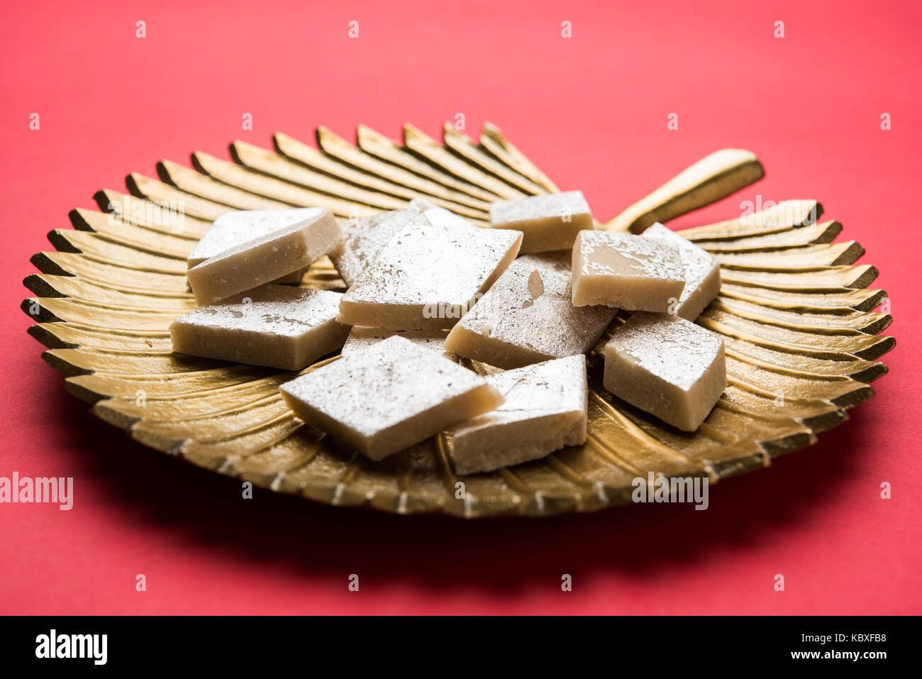 Stock photo of Kaju Katli, a popular indian sweet burfi made using milk ...