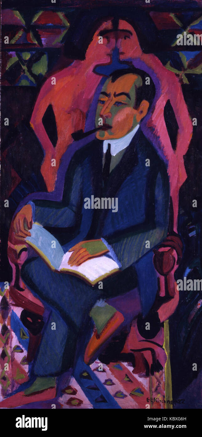 E L Kirchner Portrait Manfred Schames Stock Photo - Alamy