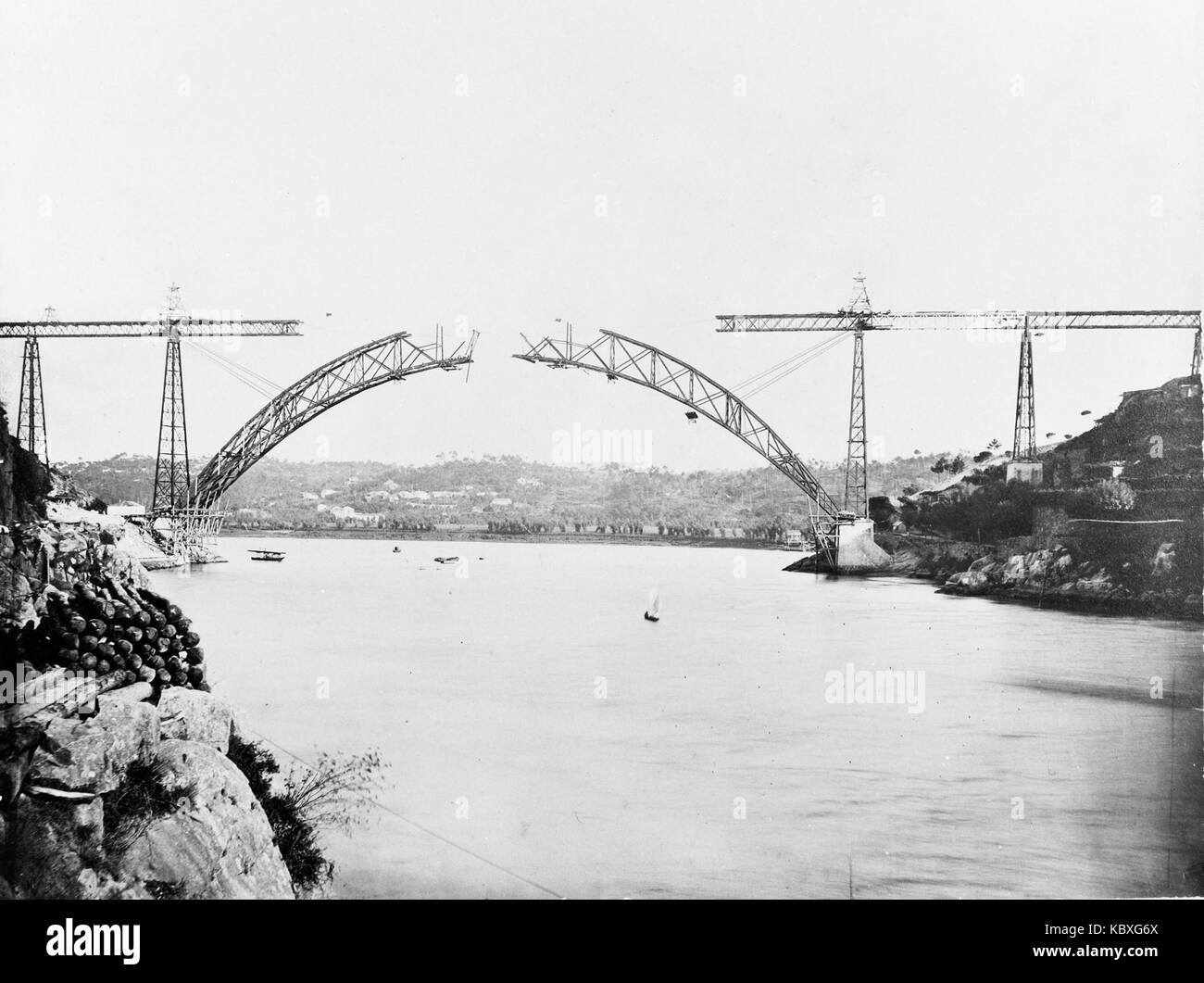 This refers to the Ponte Maria Pia, a notable bridge in Porto, Portugal ...