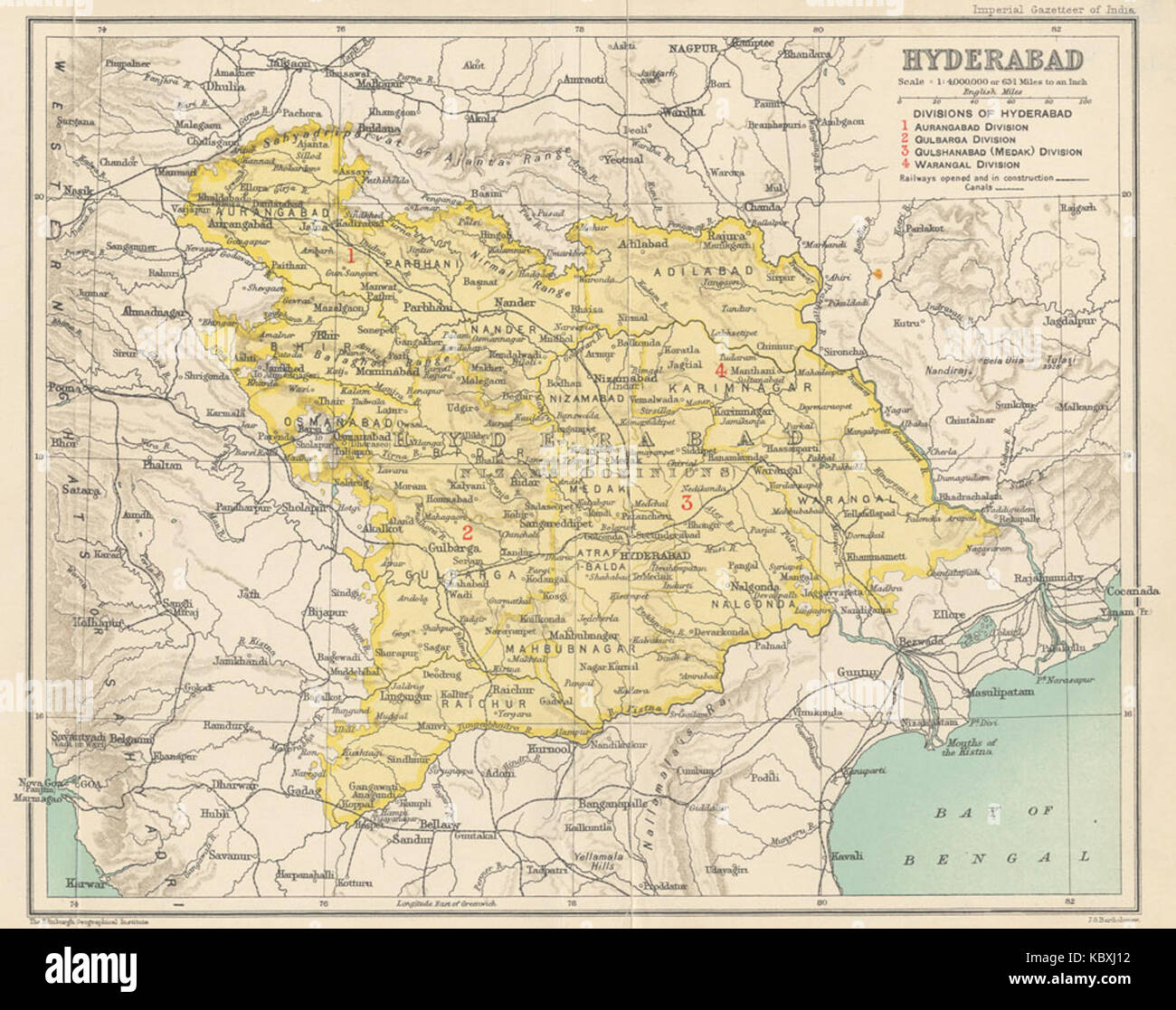 Hyderabad india map hi-res stock photography and images - Alamy