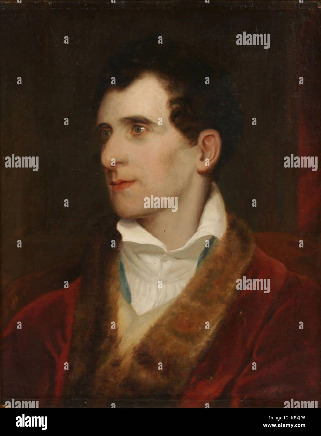 19th century portrait of a young Russian man Stock Photo - Alamy