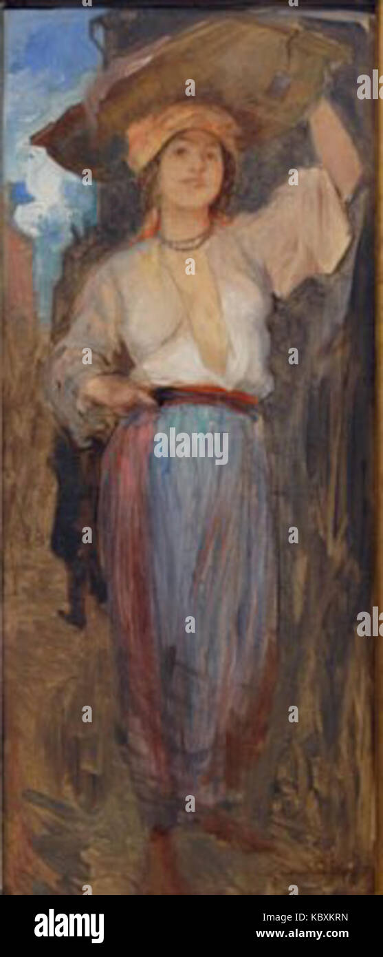 Nicolae Vermont Femeie cu copaie Stock Photo - Alamy