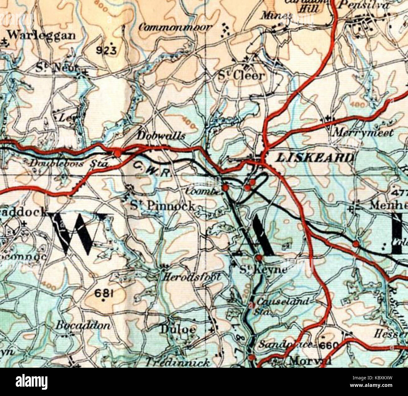 Map Of Liskeard High Resolution Stock Photography and Images - Alamy