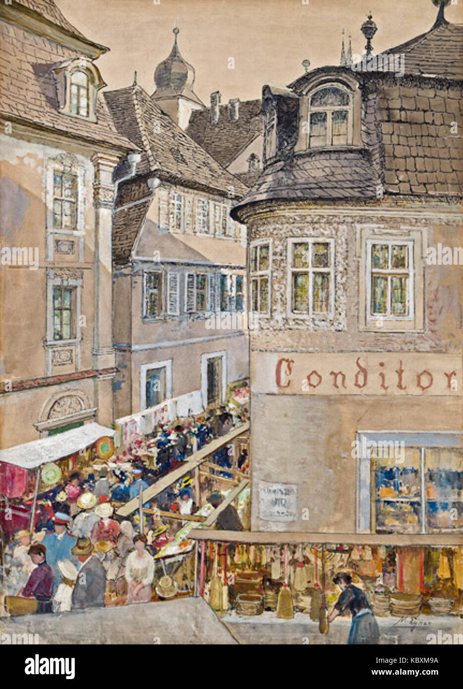 Marie Egner Wochenmarkt in Marktbreit am Main Stock Photo - Alamy