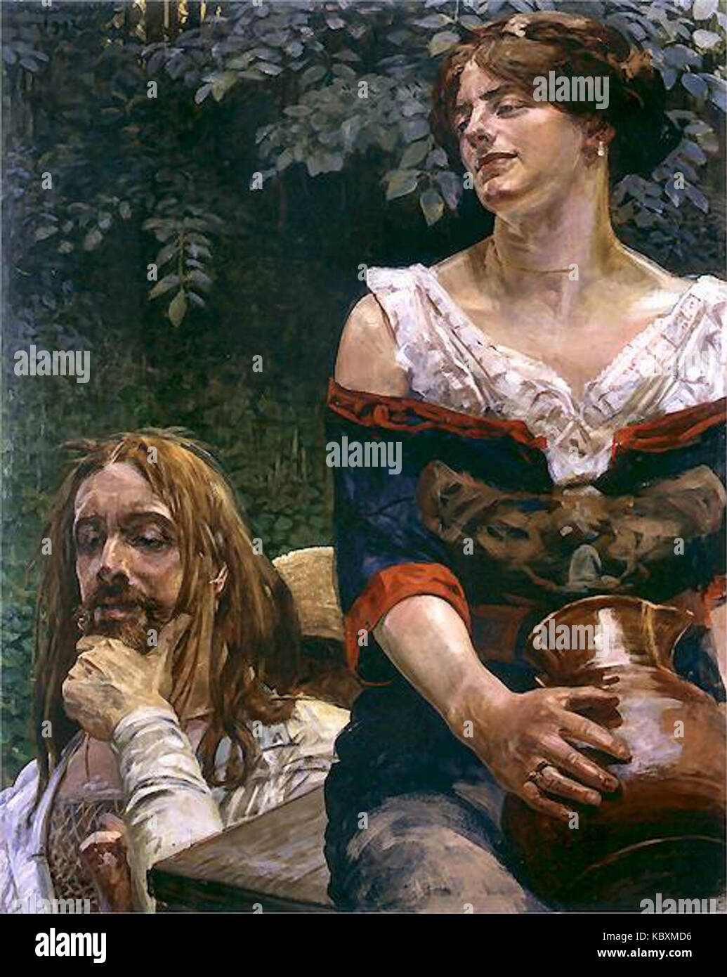 Scene depicts christ woman hi-res stock photography and images - Alamy
