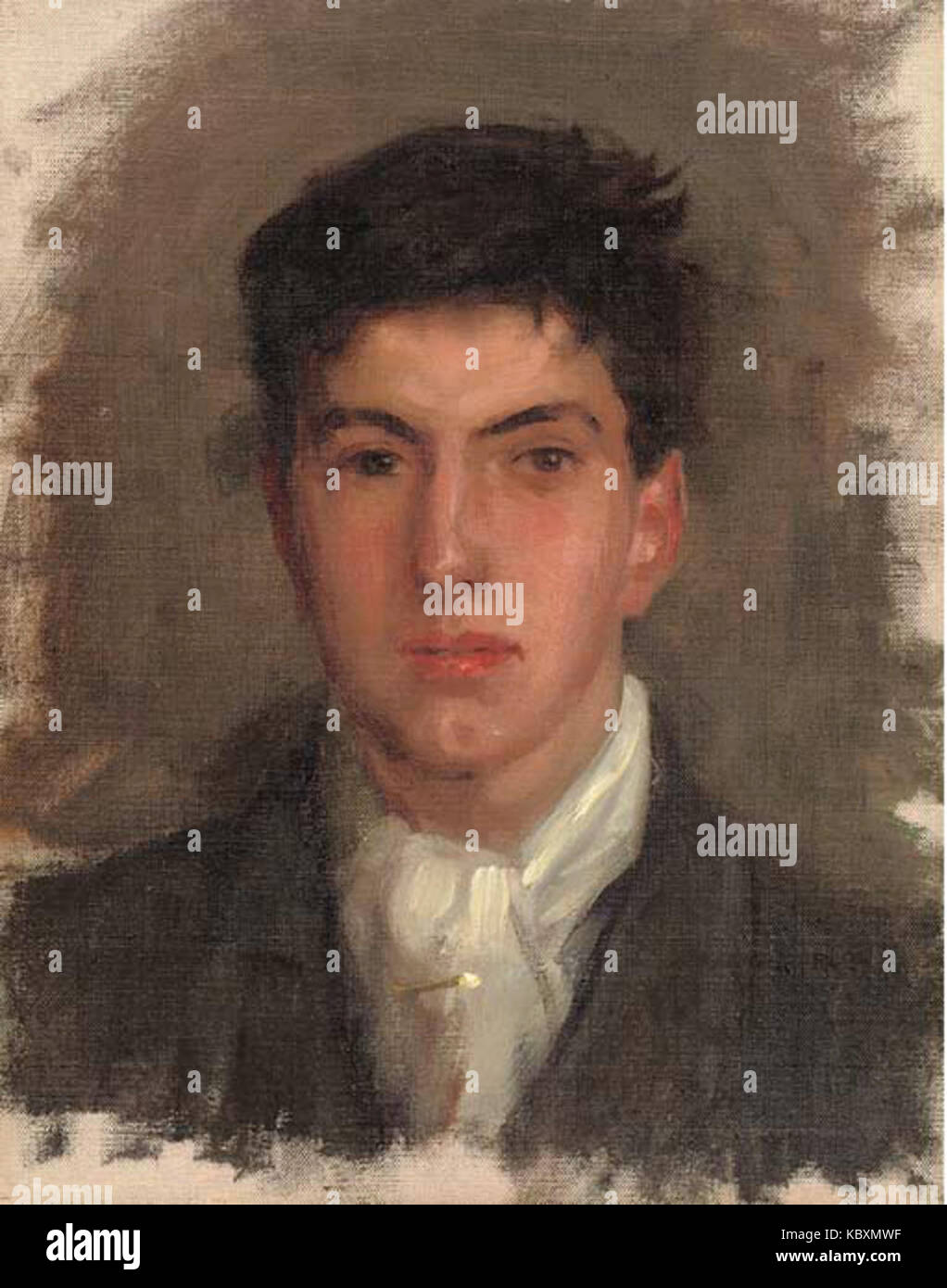 Henry Scott Tuke Portrait of Johnny Jackett Stock Photo - Alamy