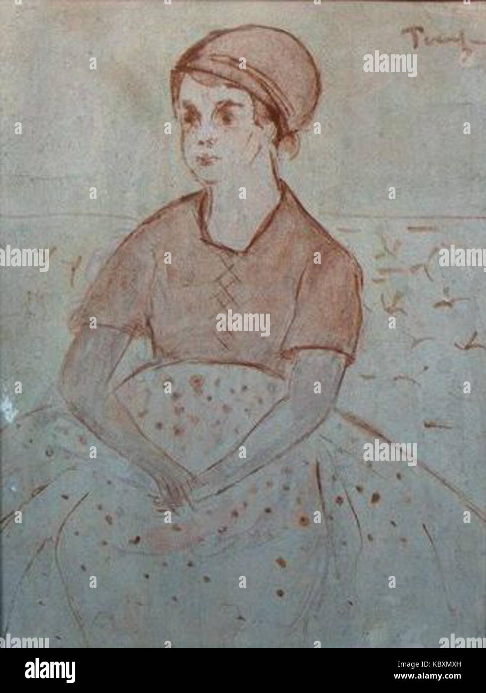 Nicolae Tonitza Portret de fata Stock Photo - Alamy